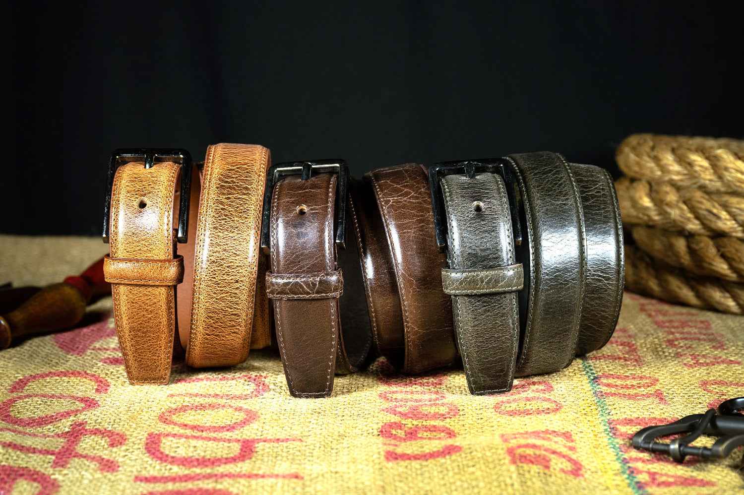 Handcrafted Full Grain Leather Belts Made in USA | Amish Made Belts ...