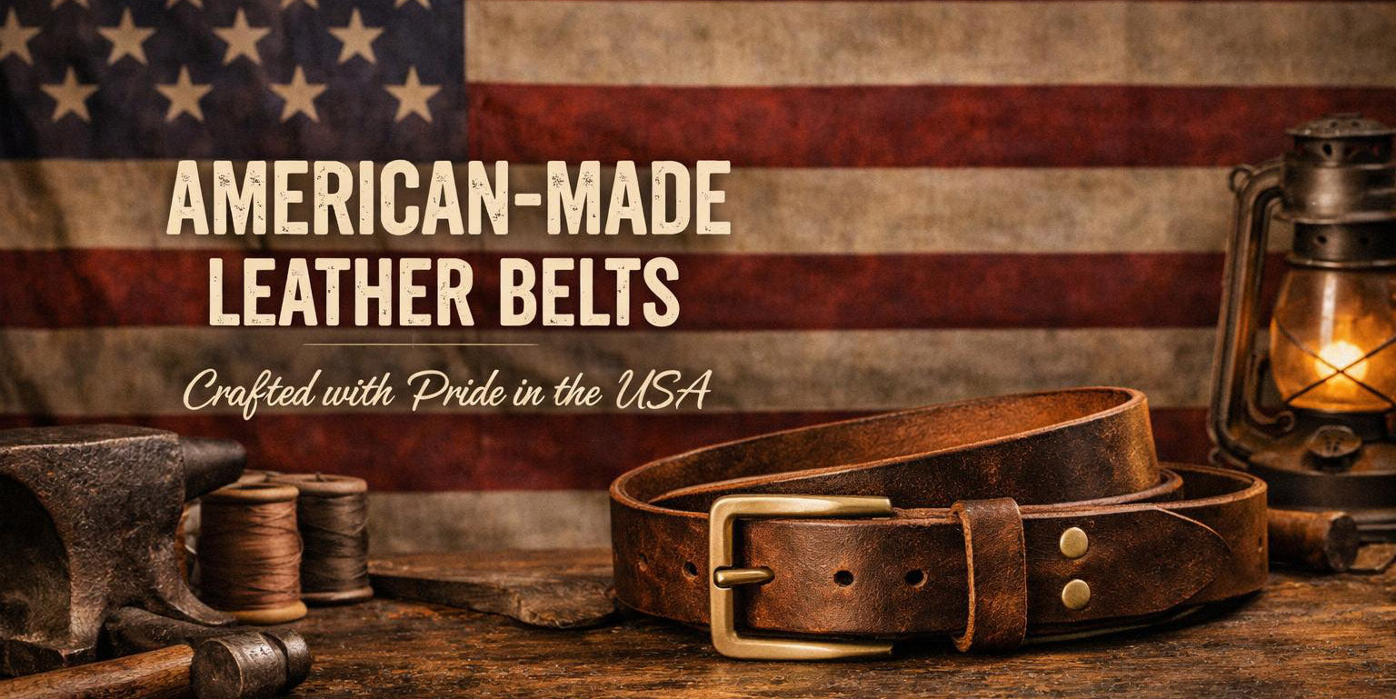 Handmade Leather Belts for Men | Amish Made Belts | USA Made